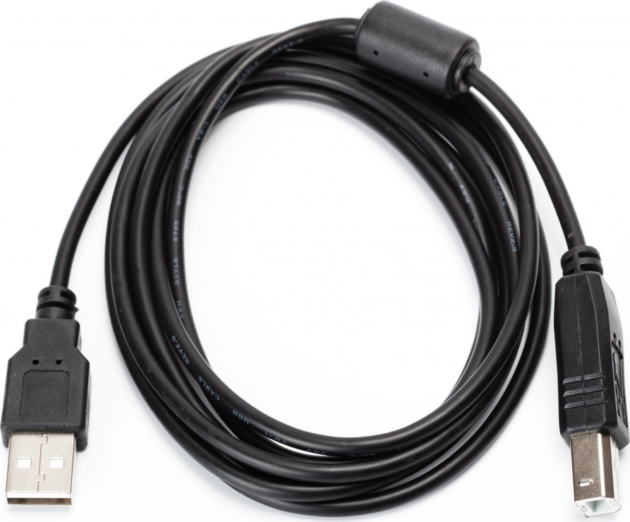 Cablu de imprimanta USB 2.0 A-B 1.8m Negru, Spacer SPC-USB-AMBM-6